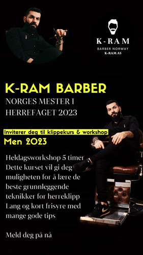 Men 2023 klippekurs i salong med Norges beste herrefrisør/ Norgesmester ...