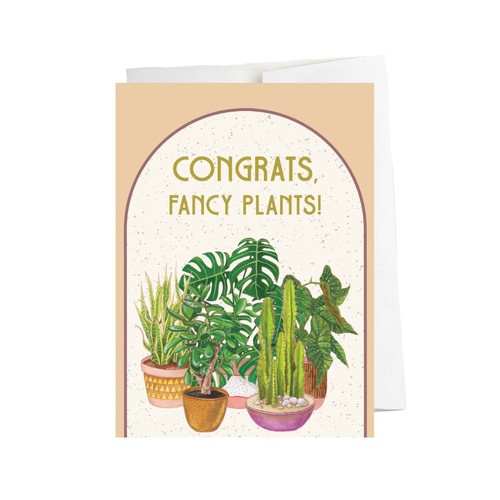 Congrats Fancy Plants Greeting Card | Plant Posse
