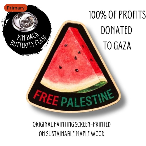 Free Palestine Pin, Fundraiser for Gaza | Plant Posse