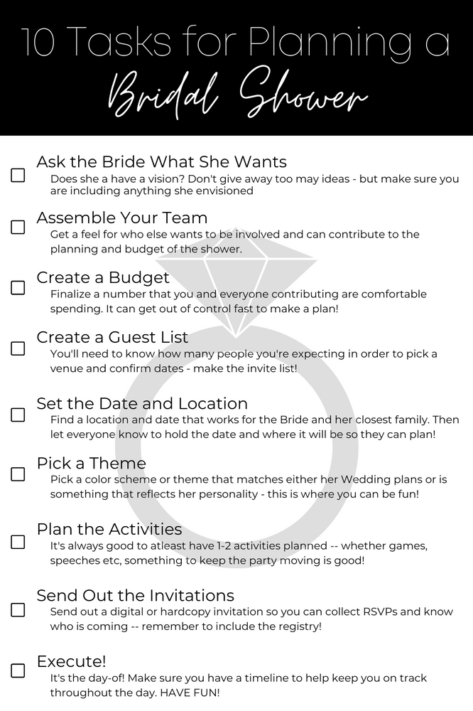 10 Steps to Plan a Bridal Shower