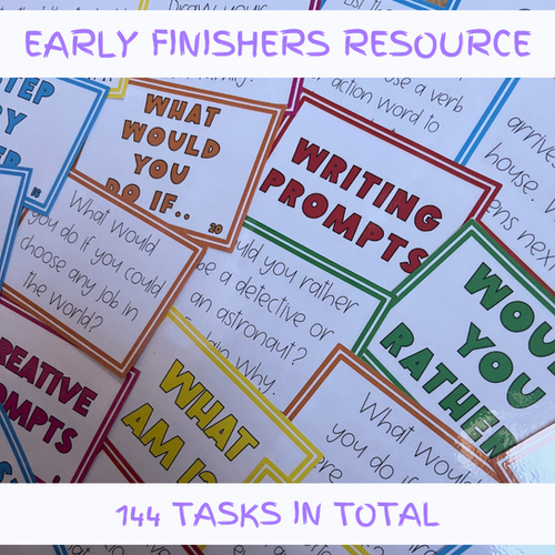 Early Finisher Tasks | Teacher Elaine