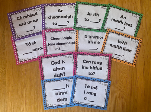 Gaeilge Q&A Glance Cards | Teacher Elaine