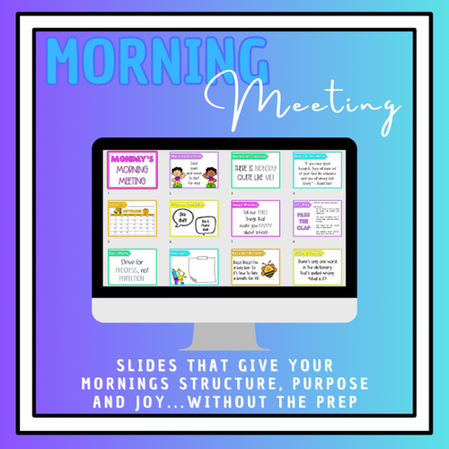 Sept/Oct Morning Meeting Slides | Teacher Elaine