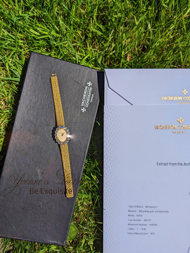 Vacheron Constantin 18K Yellow Gold Model 18709 Diamond Wristwatch ...
