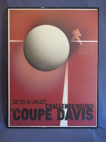 Art Deco Style Cassandre Framed Print for 1932 Davis Cup ...