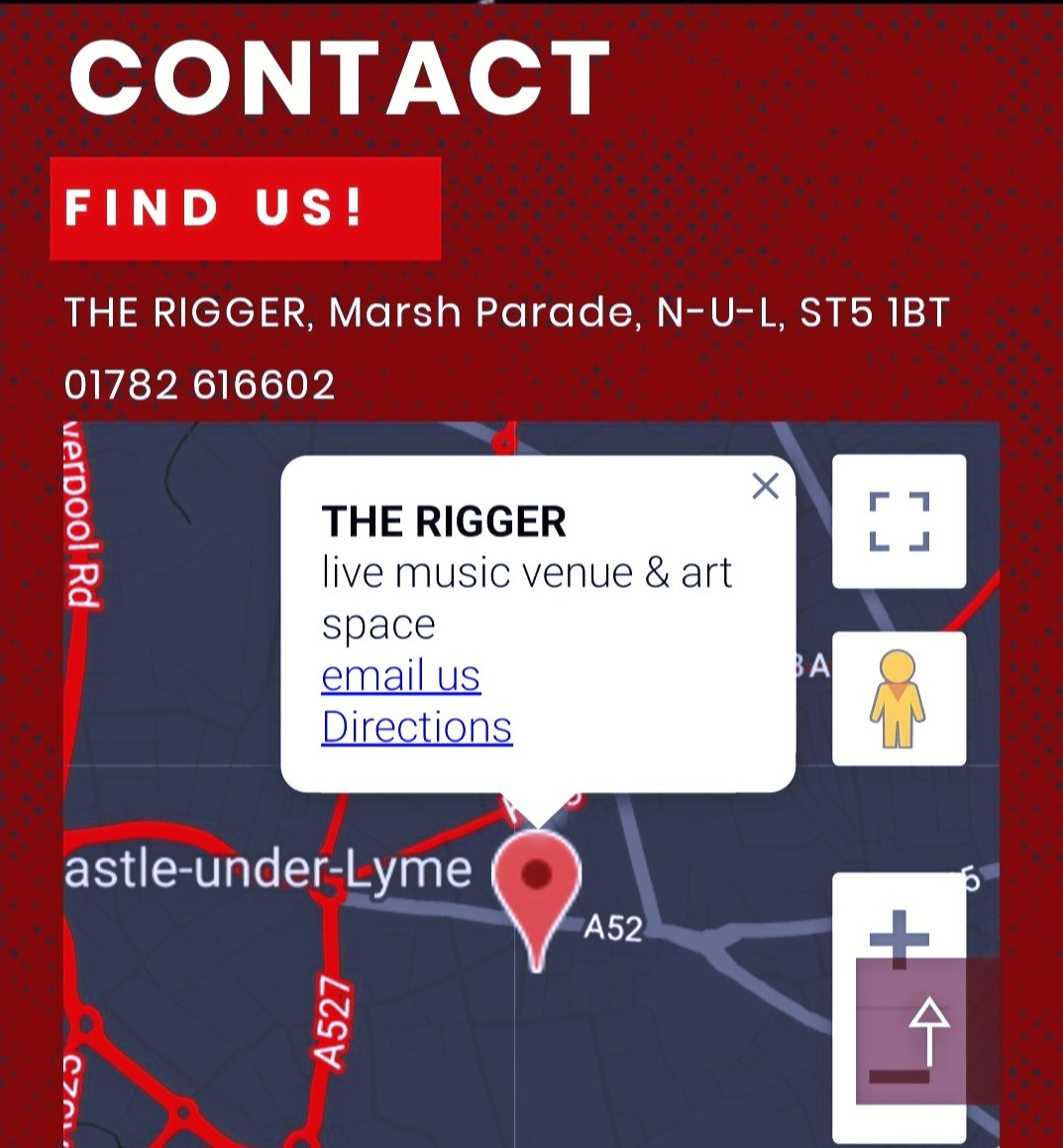 CONTACT US | The Rigger Venue
