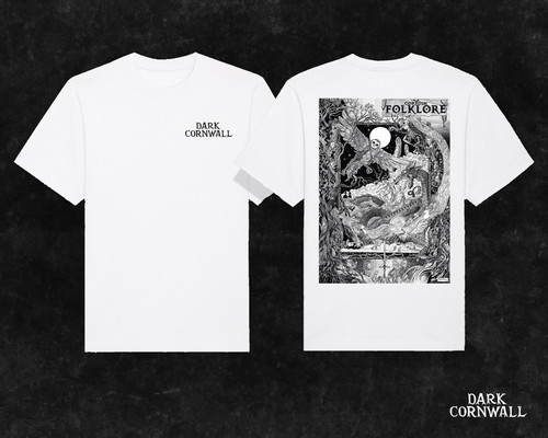 Dark Cornwall Cornish Folklore T-shirt - now in white! | Dark Cornwall