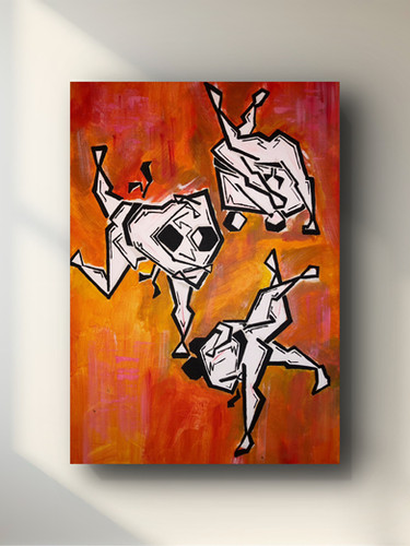 Uchi Mata Judo Throw – Original Acrylic Painting | Martial Arts Artwork ...