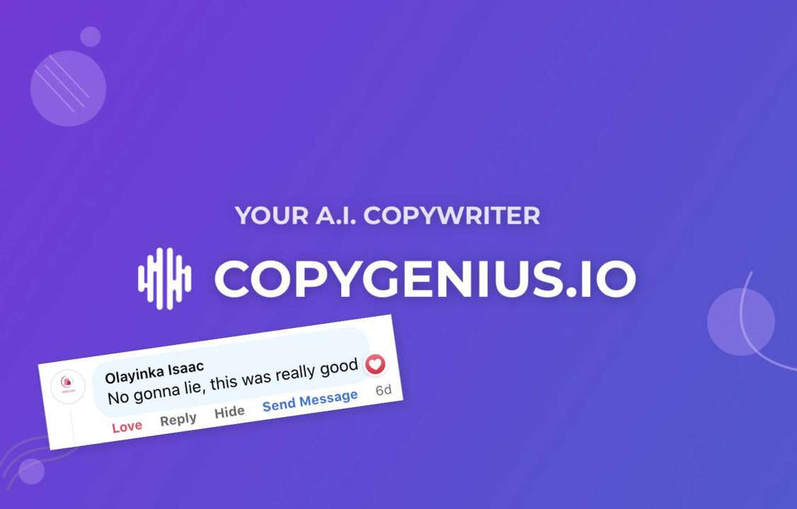 CopyGenius | The AI Powered Text Editor for Writing Great Content