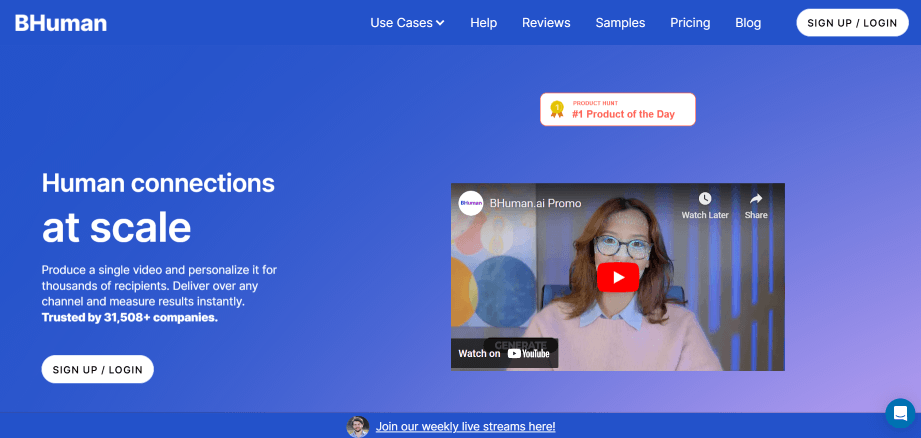 BHuman.ai | AI Video Generation at Scale for Human Connection