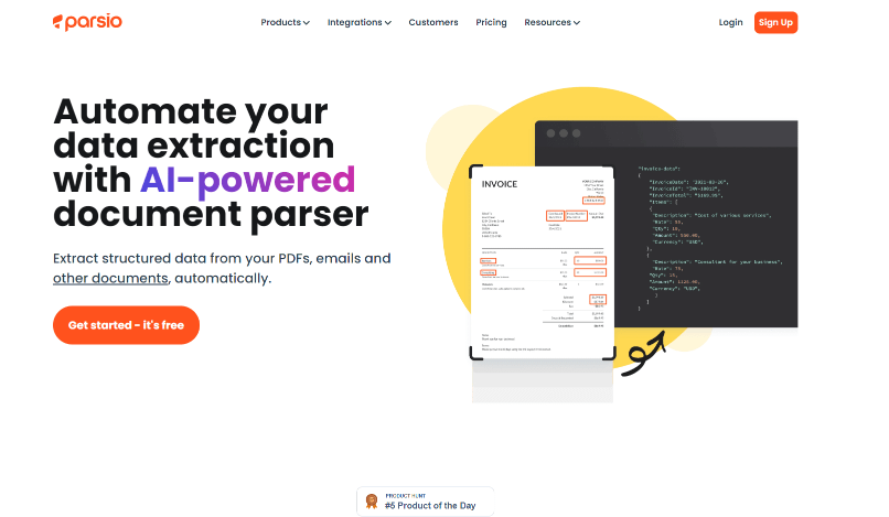 Parsio | Streamline Your Data Management with AI-Powered Data Extraction