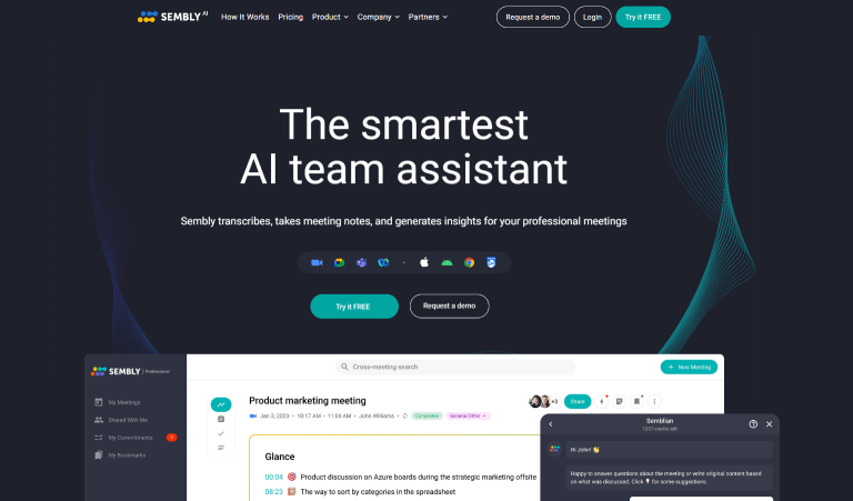 Sembly | AI Meeting Assistants: Transcripts, Summaries, and Highlights