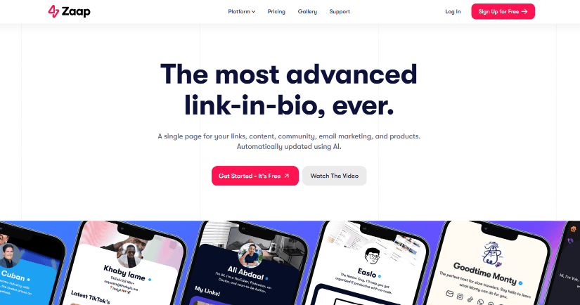 Zaap | Revolutionize Your Link-In-Bio With An AI