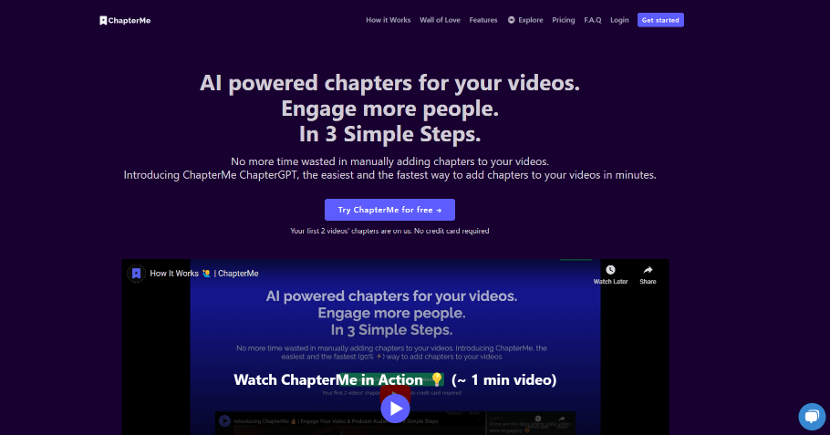 ChapterGPT | Revolutionize Video Engagement with AI-Powered Chapters