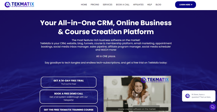 Tekmatix | Comprehensive All-in-One Platform for Online Businesses