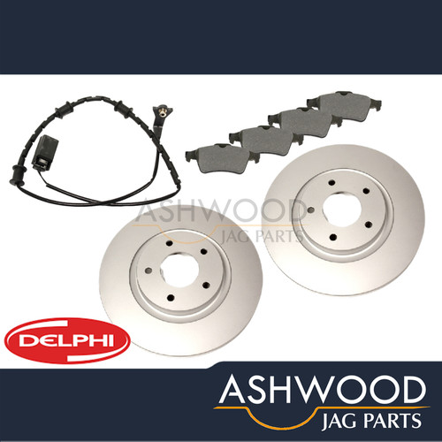 Jaguar XK 5.0 V8 N/A (2010-14) Rear Brake Kit (326mm) DELPHI Pads ...