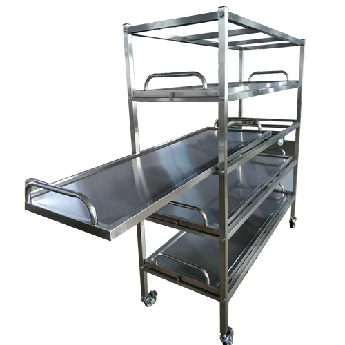 Rack pentru frigider mortur tip carucior | Raft pentru cadavre - decedati