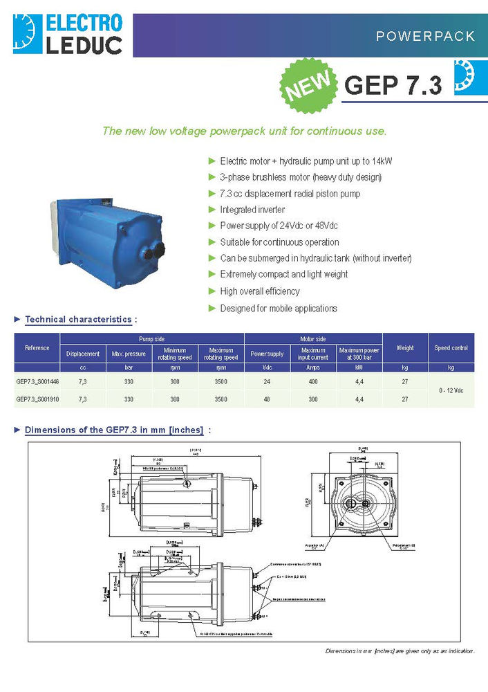 Hydro Leduc 24 and 48 Volt E-PTO