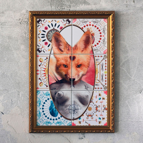 FOX TILES | FOX CERAMIC ART | FRAMED TILES | HOME DECOR