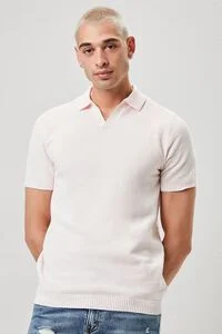 Pink Split-Neck Polo Shirt | KLASSYGENTS BOUTIQUE