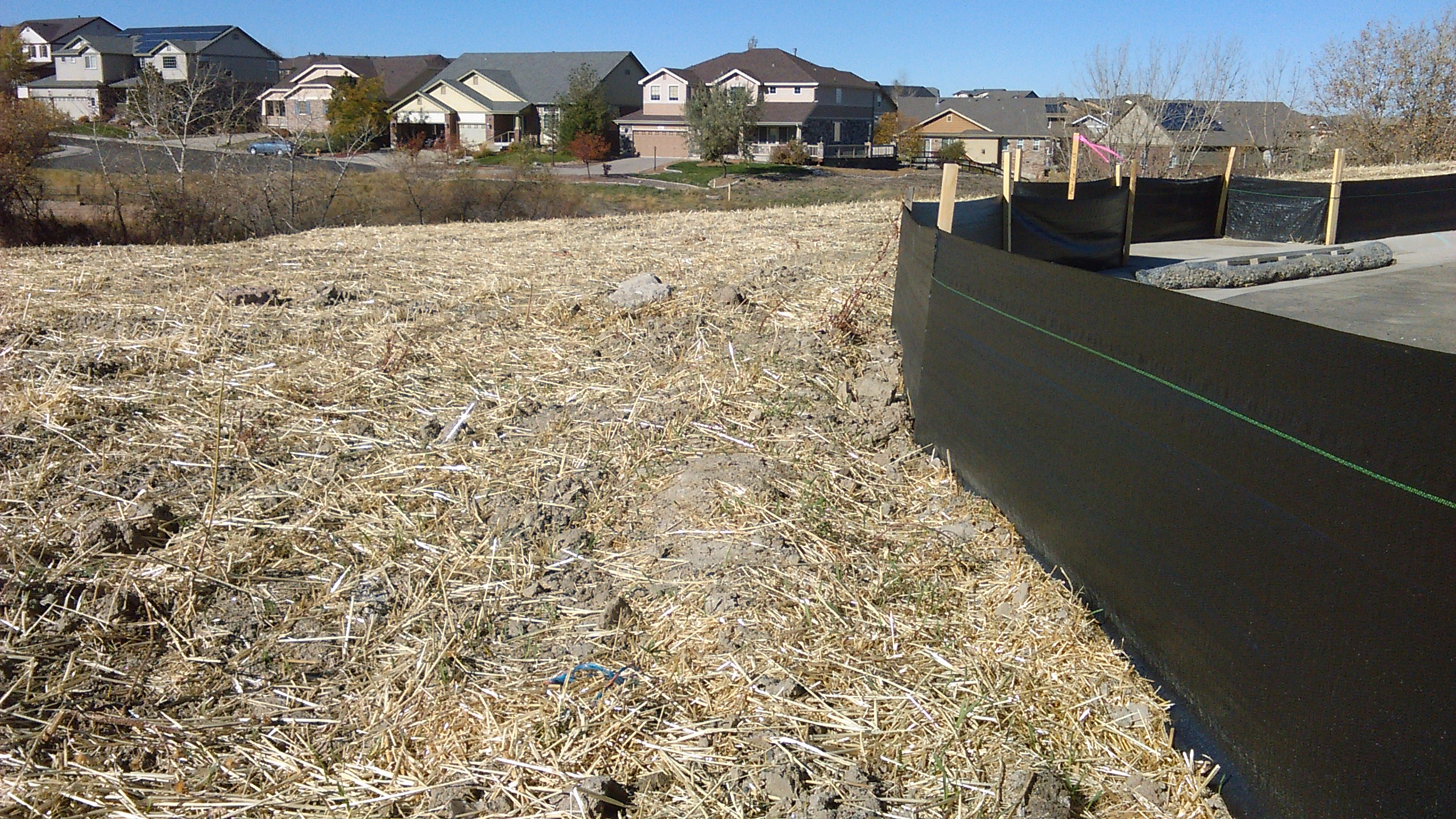 Erosion Control. Seeding Mulching. Landscaping.