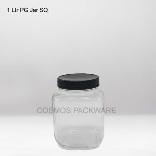 1 Ltr PG Jar SQ - 83mm PC | Cosmos Packware