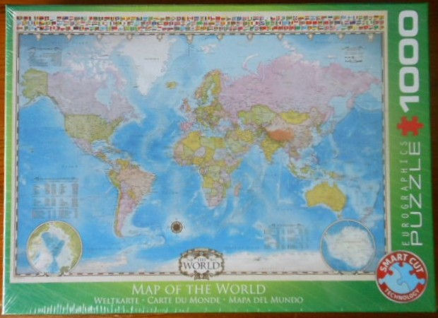 Map of the World 1000 piece Jigsaw Puzzle | Vintagestan books