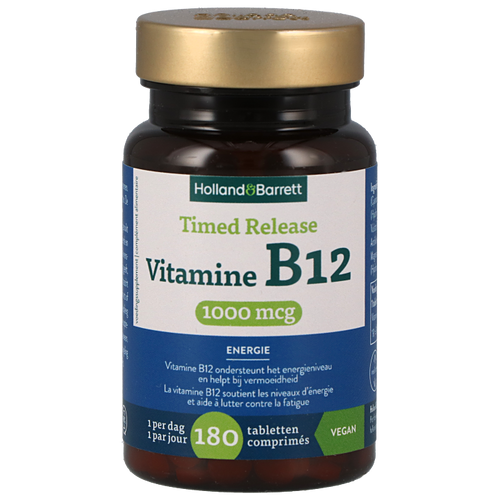 Holland & Barrett Timed Release Vitamin B12 1000mcg - 180 Tablets ...