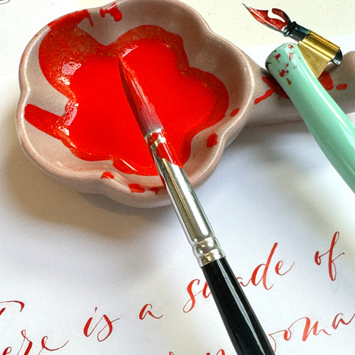 Red Liquid Sumi Ink 99ml | ModernCalligraphyCo.