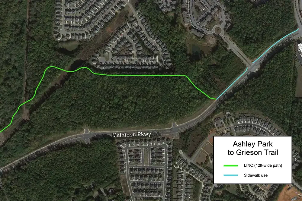 The LINC Trail- (Map 3 OF 5) Ashley Park to Greison Trail
