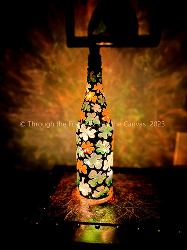 Four Leaf Clover Wine Bottle | Through the Frame