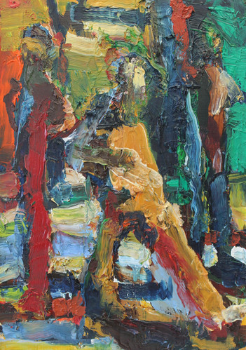 Three Figures (One Walking) by Craig Jefferson NEAC | The Rutland Gallery