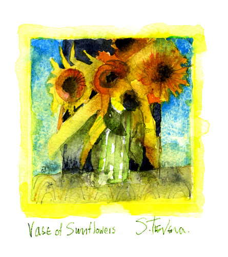 Vase of Sunflowers by Shirley Trevena RI | The Rutland Gallery