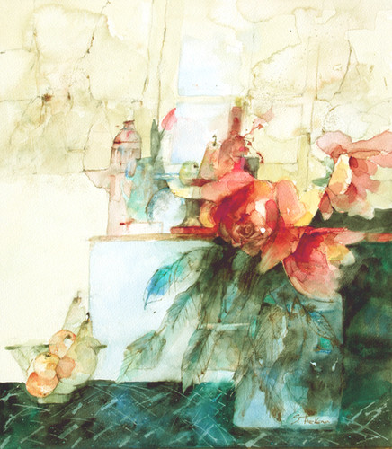 Fruit & Roses by Shirley Trevena RI | The Rutland Gallery