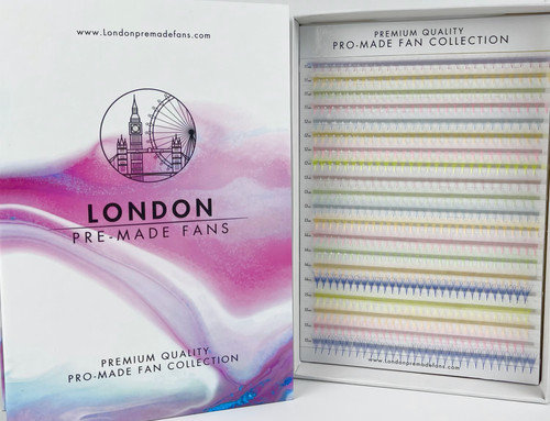 Coloured fans collection | LONDON PREMADE FANS