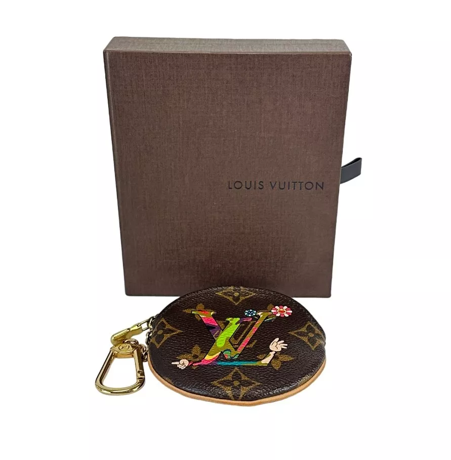 LOUIS VUITTON Takashi Murakami MOCA Monogram Round Coin Pouch M95563 ...