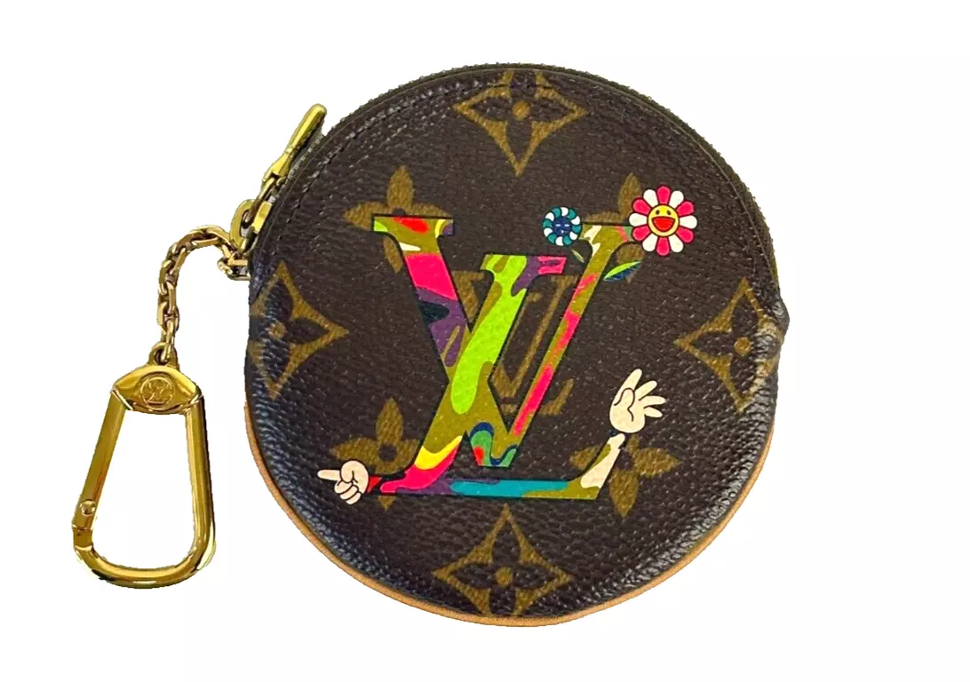 LOUIS VUITTON Takashi Murakami MOCA Monogram Round Coin Pouch M95563 ...