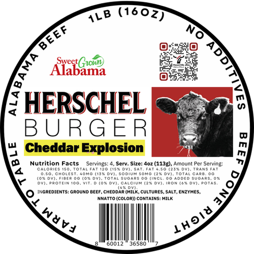 The Herschel Burger: Cheddar Explosion | Mason Hills Farm