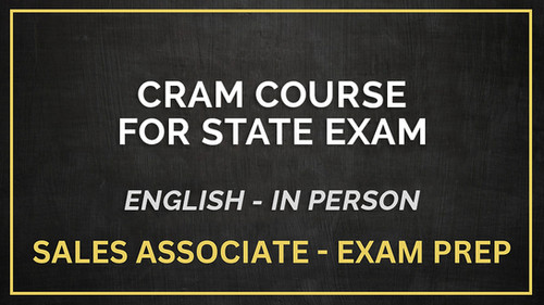 In Person - Sales Associate Cram Course for State Exam - English | GW ...
