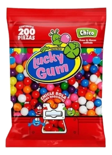 Chicle Bola Lucky Gum Chico | Candy Rico