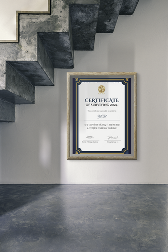 Certificate of Surviving 2024 | Pretty Privilege