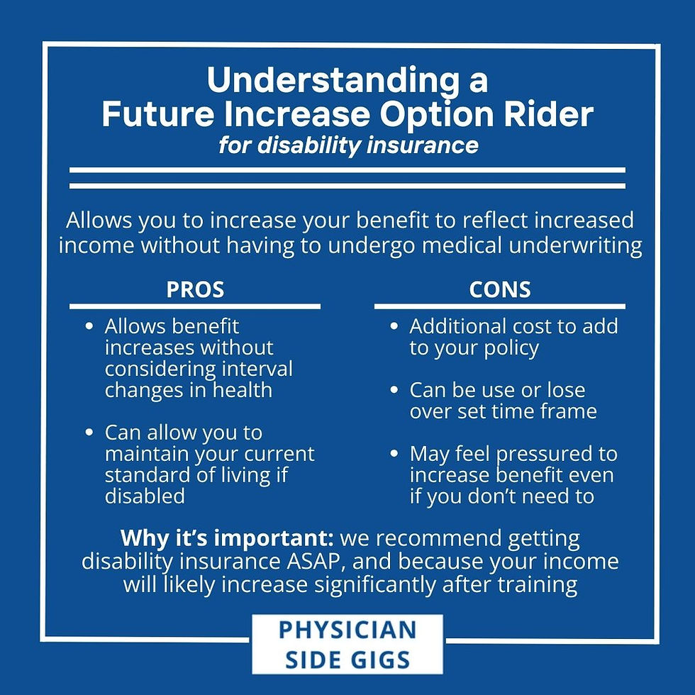 Disability Insurance FAQs: The Future Increase Option Rider
