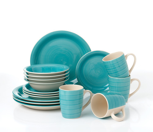 16-Piece Painted Porcelain Dinnerware Set (Service for 4) | Studio ...