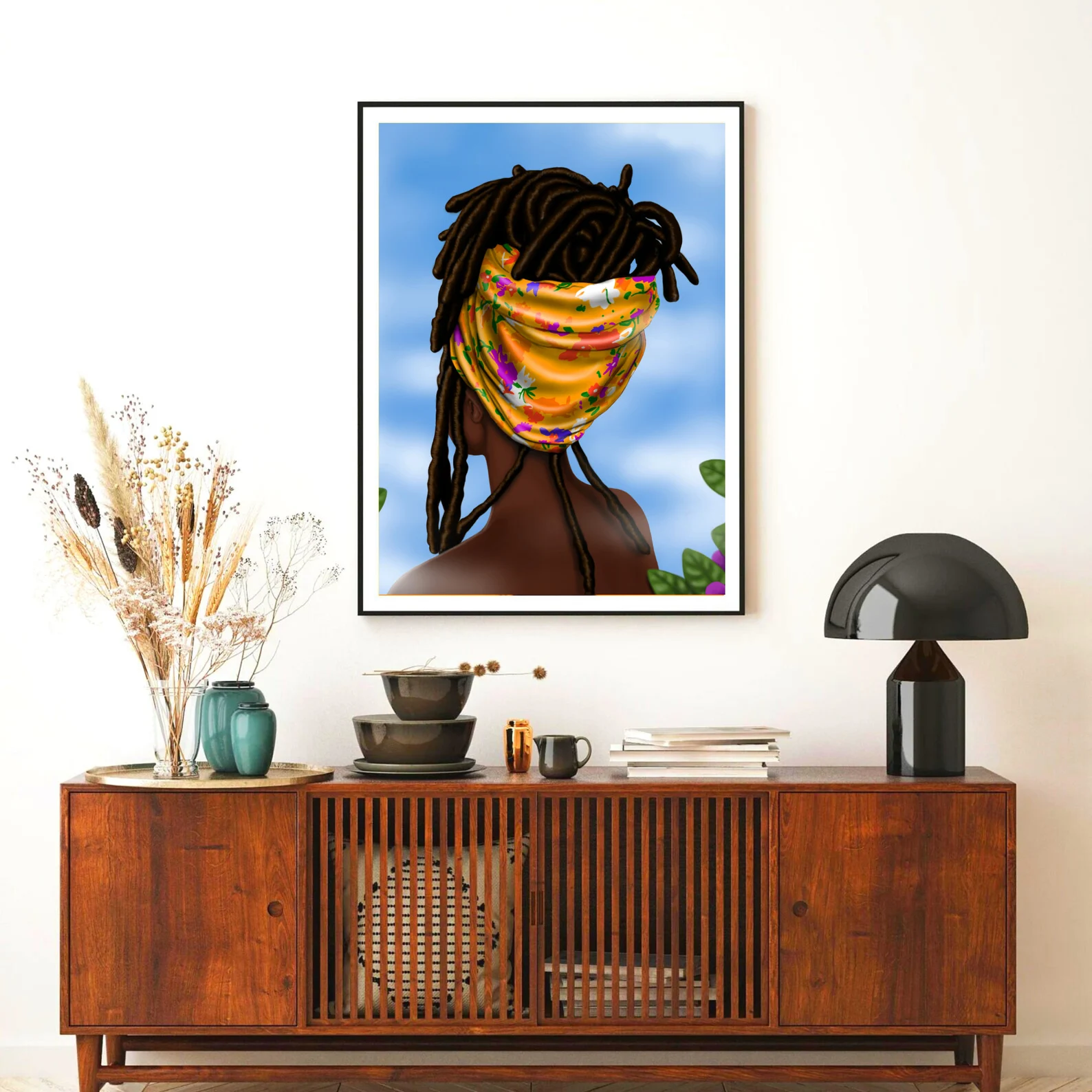 Locs | Digital Painting | Black Art | Digital Art Print | Home Decor ...