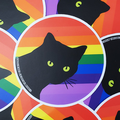 Rainbow Cleo 3" Vinyl Sticker | TacoCat Creations