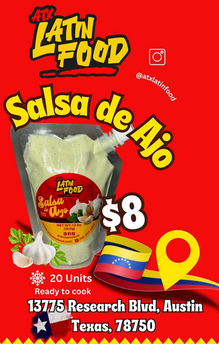 Salsa de Ajo (12 Oz) / Garlic Sauce(12 OZ) | Atx Latin Food