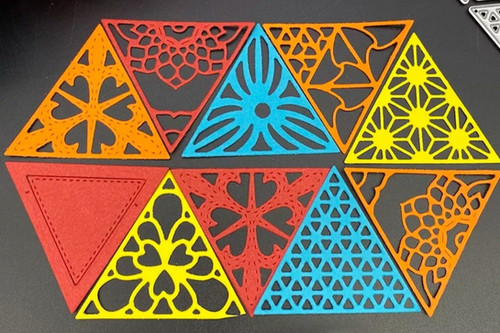 8 Assorted Triangle Metal Cutting Dies | Scrapbuck