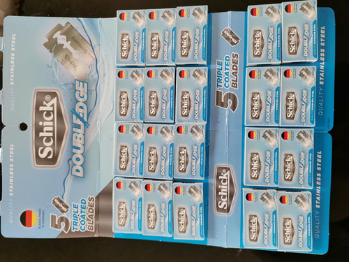 Schick double edge razor blades 5 pack | Yaqi supplies & MSC