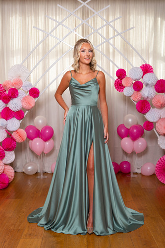 Chrissy by Prom Frocks (PF9948) - Sage | Pretty Smithy Bridal
