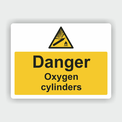 Danger - Oxygen Cylinders | CMX Signs